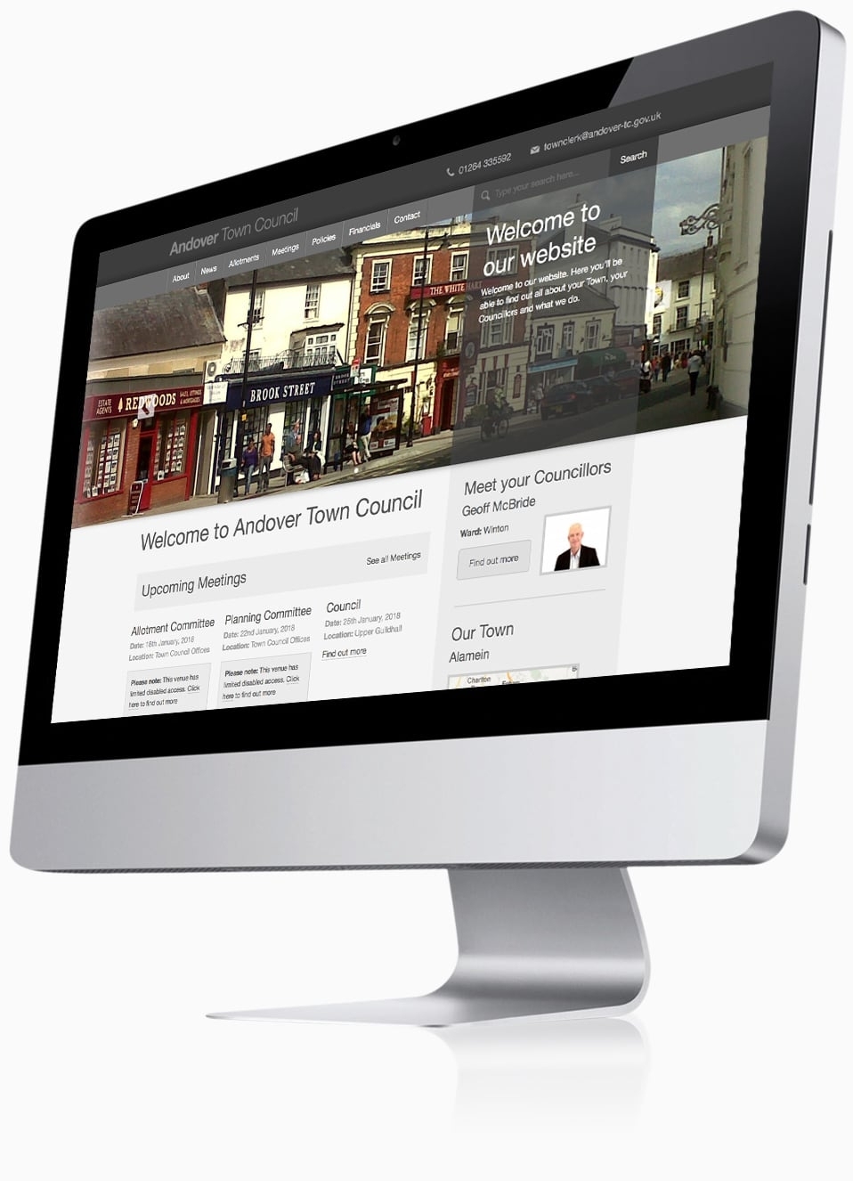Andover Town Council (Andover, Website Design) / Evolve