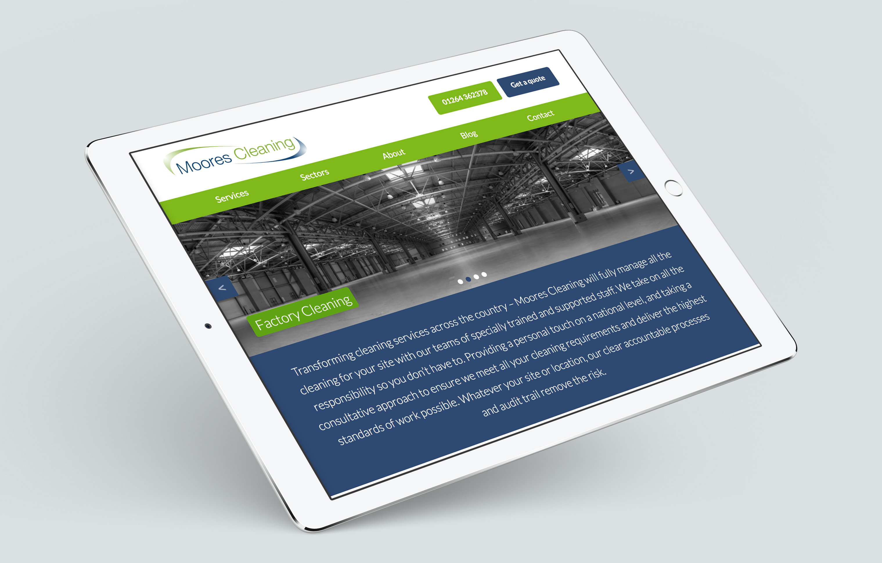 Moores Cleaning (Andover, Website Design) / Evolve